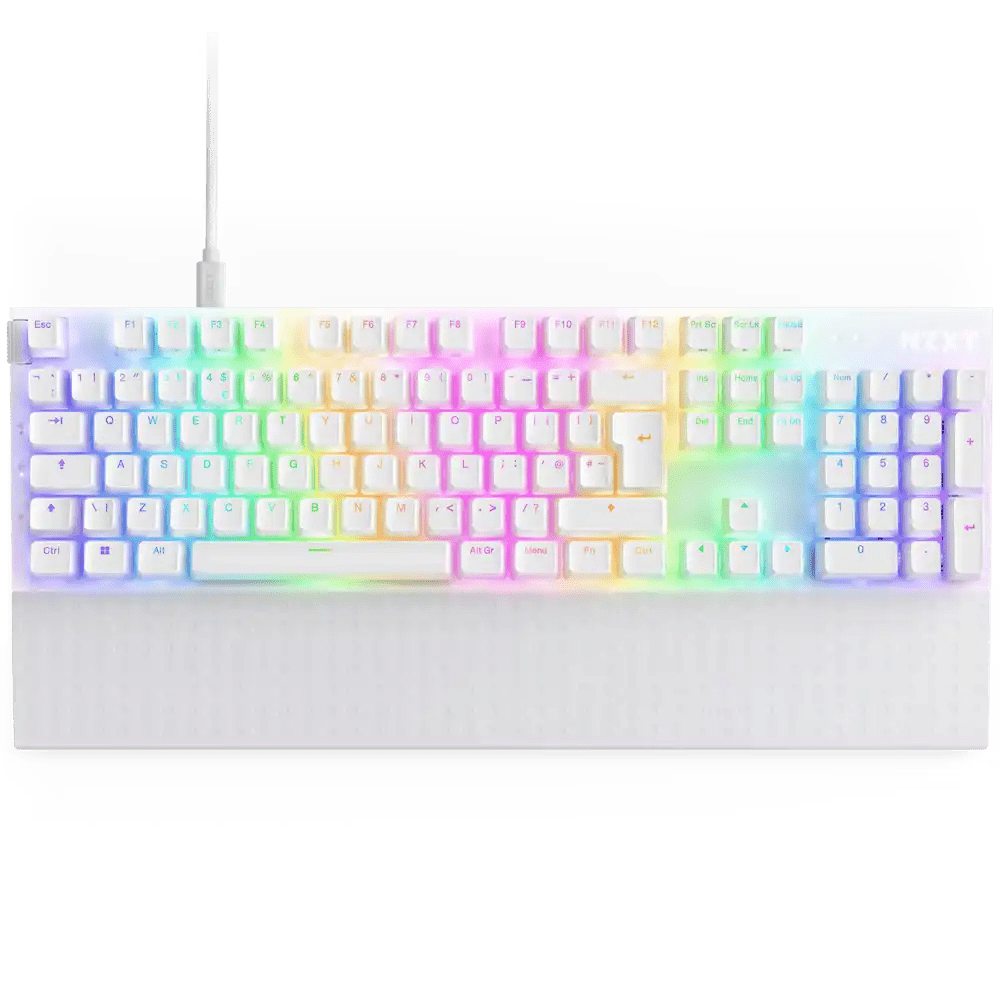 NZXT Function 2 RGB Fullsize White ISO UK Mechanical Keyboard ...