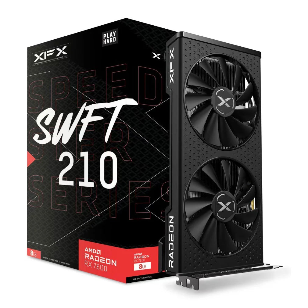 XFX Radeon RX 7600 Speedster SWFT 210 Core 8GB Graphics Card — Computer ...