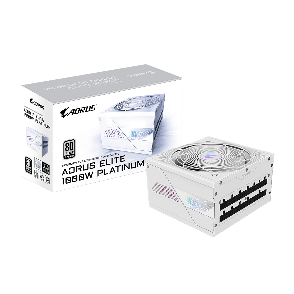 1000W Gigabyte Aorus Elite P1000 ICE ATX 3.0 Modular Platinum PSU ...