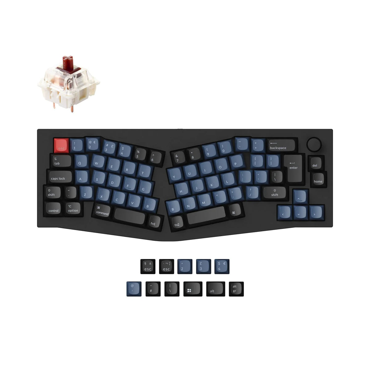 Keychron Q8 Knob RGB Alice Ergonomic UK ISO Gateron Brown — Computer Orbit